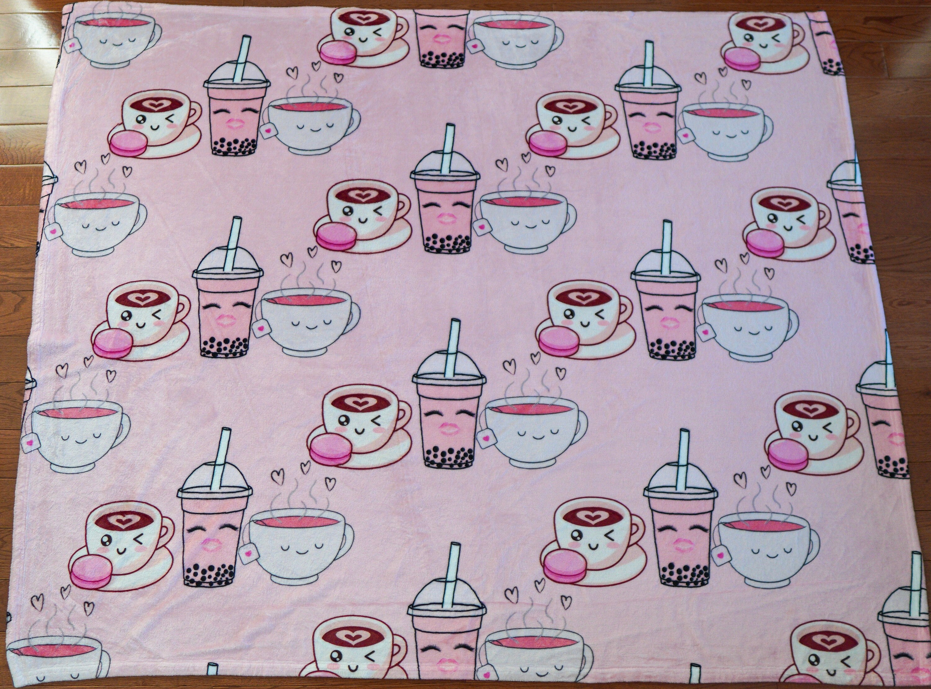 Sweet N' Chic Throw Blanket (coffee, Boba Tea & Tea Cup) - Etsy