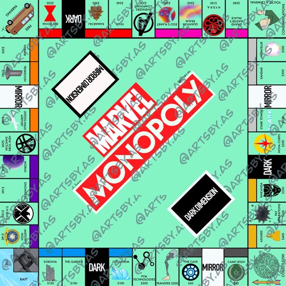 Marvel Monopoly Game Custom Made - Etsy