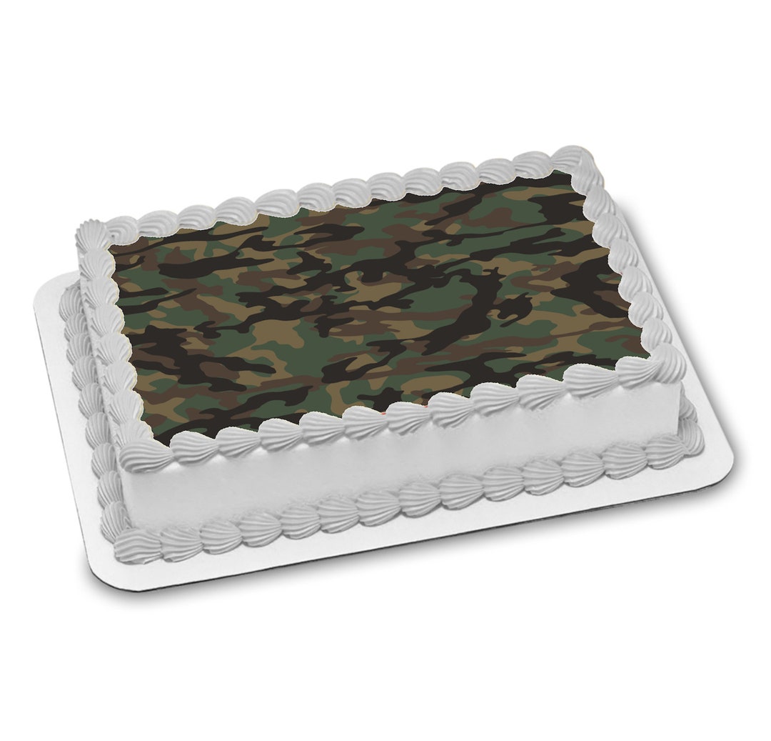 Camouflage Camo Print Edible Image Icing Frosting Sheet CAM-1 - Etsy