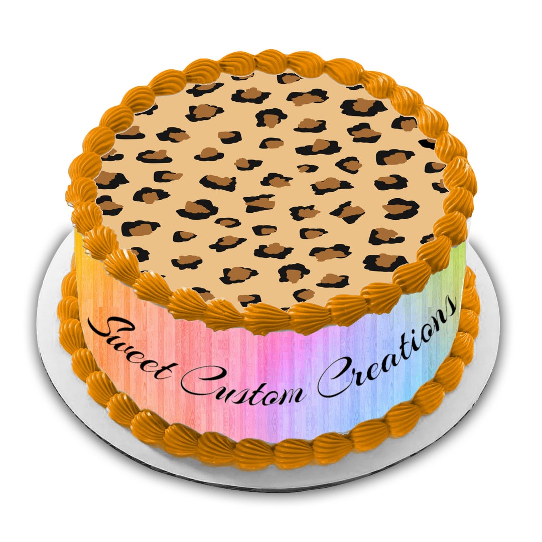 Leopard Print Edible Image Icing Frosting Sheet LEP-2 Topper 70 Sizes ...