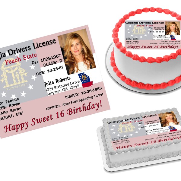 Drivers License Cake - Etsy