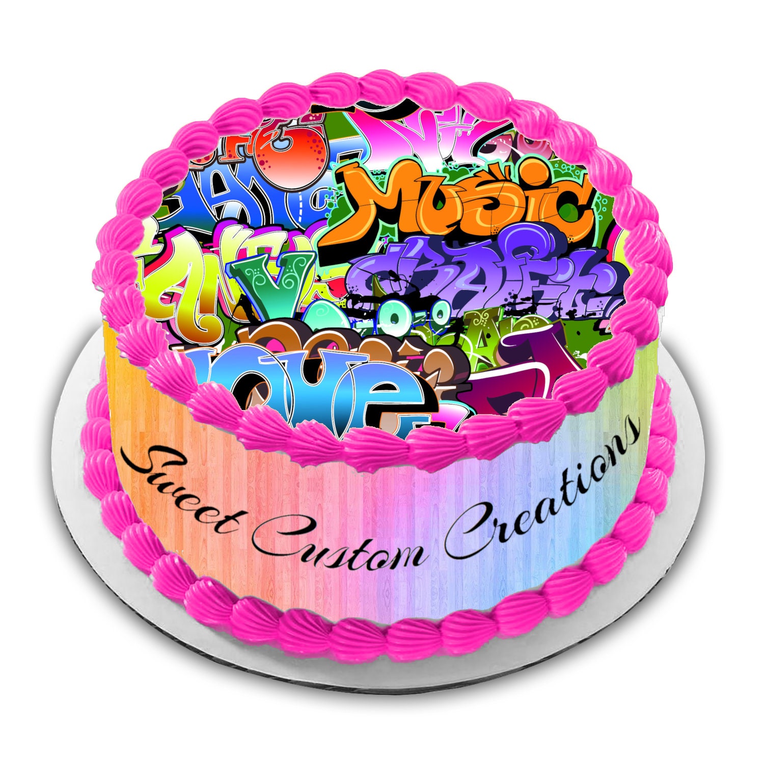 Boombox Graffiti Cake