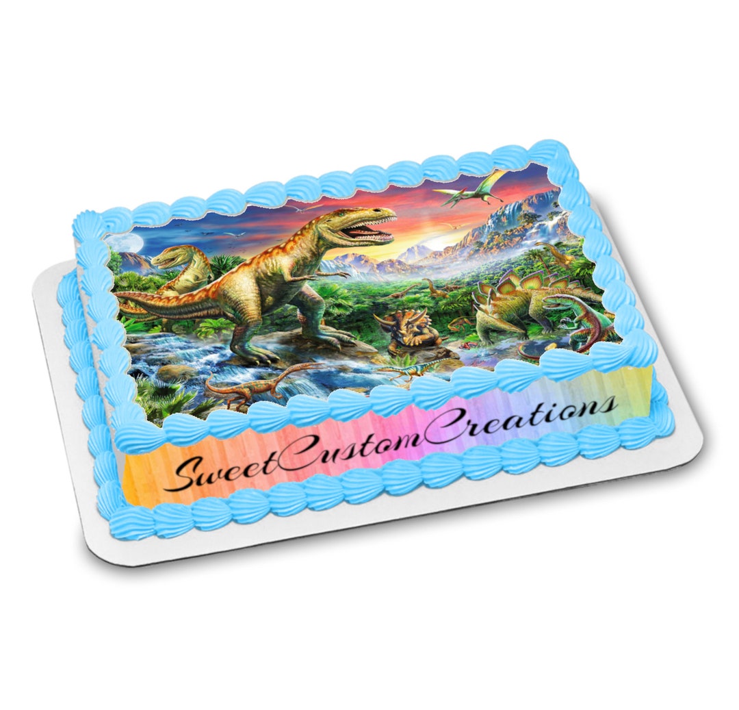 Dinosaurs Edible Image Icing Frosting Sheet DIN-1 Topper 70 Sizes - Etsy