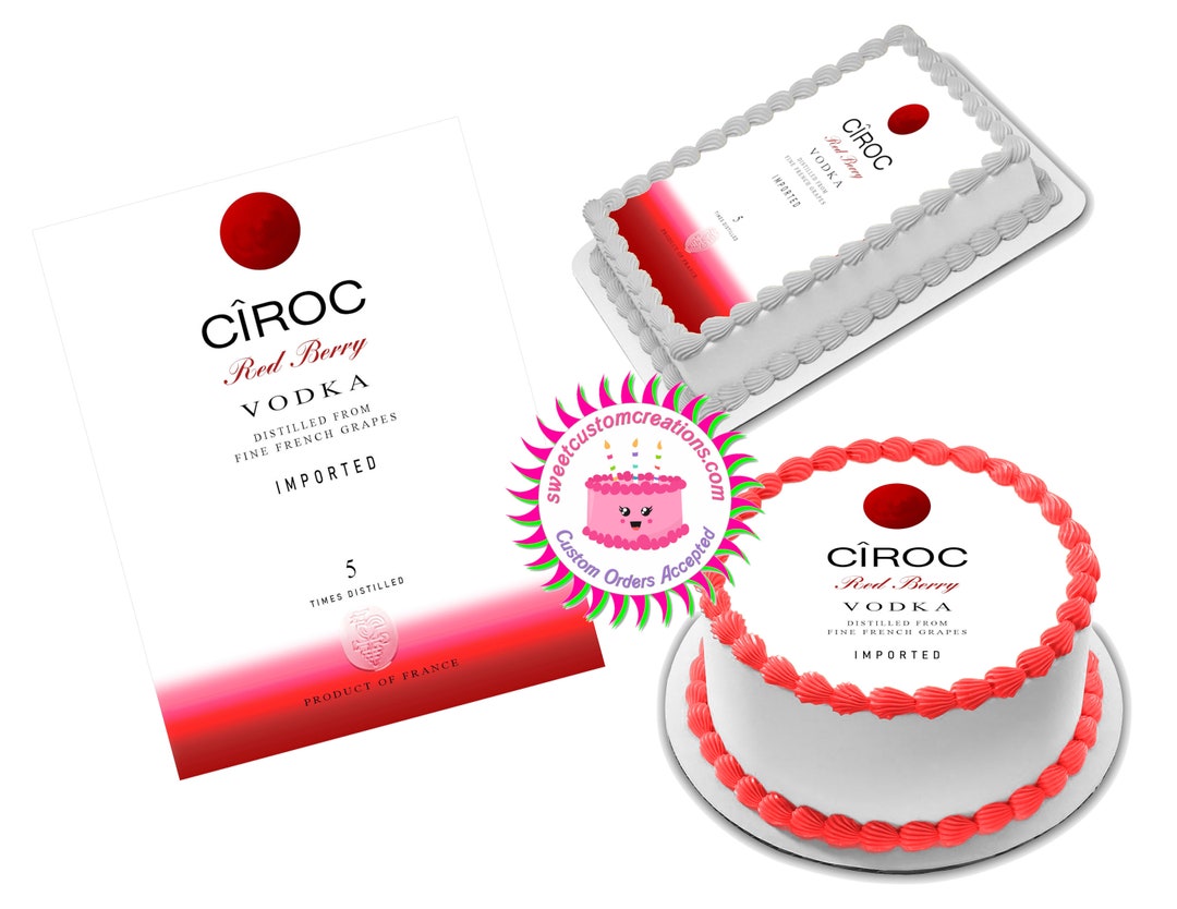Vodka Liquor Label Edible Image Icing Frosting Sheet CIV-2 - Etsy
