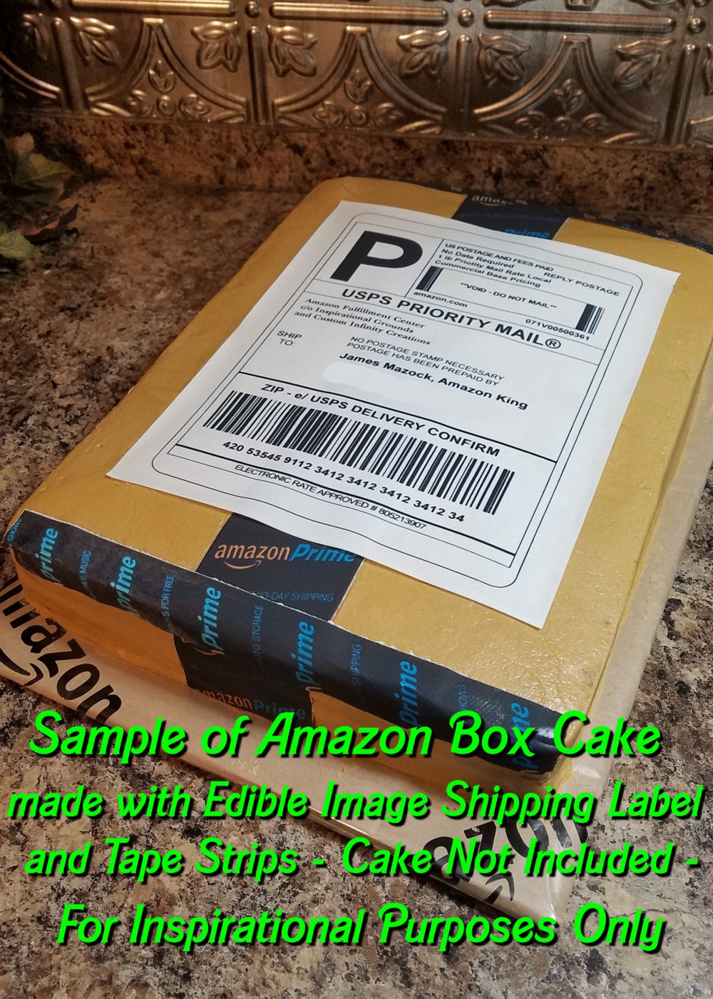 Amazon Prime Shipping Label and Strips Edible Image Icing - Etsy