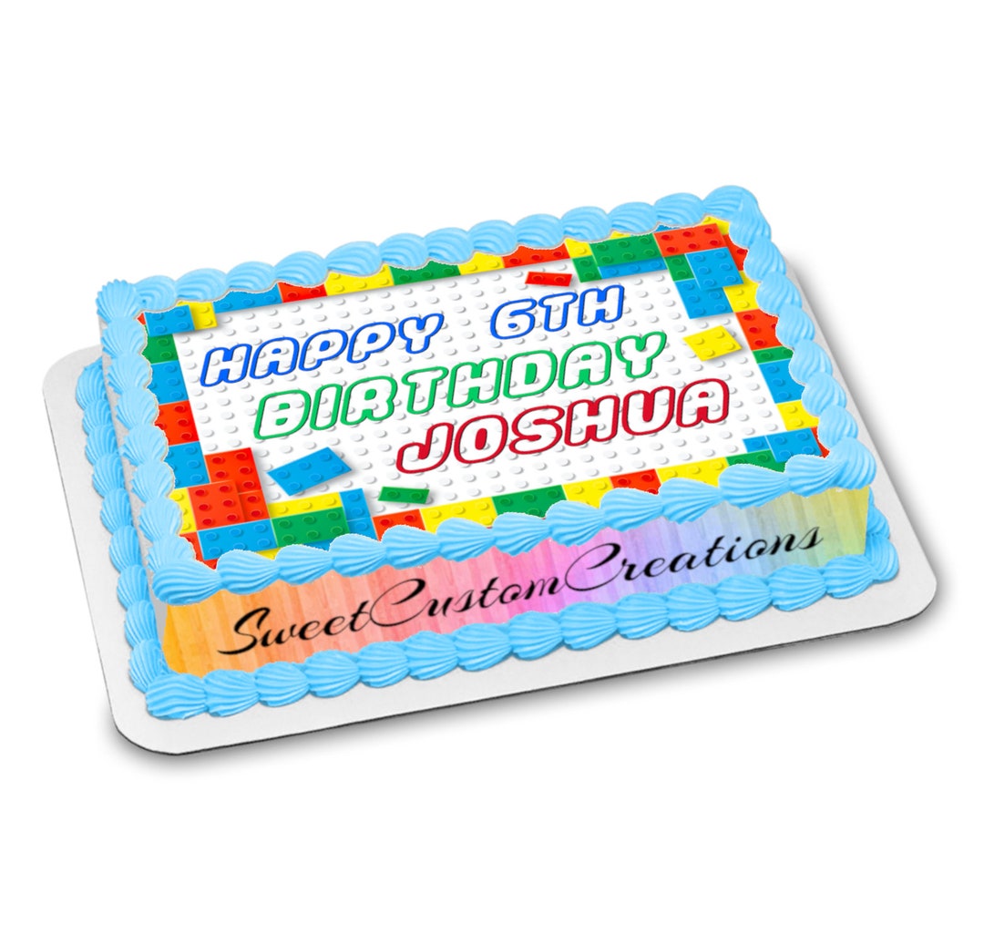 Building Blocks Edible Image Icing Frosting Sheet LEB-2 Topper 70 Sizes ...