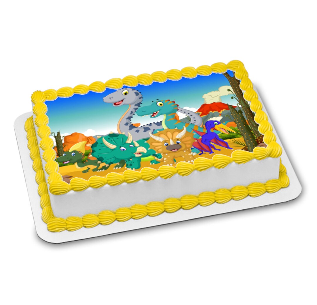 Dinosaurs Edible Image Icing Frosting Sheet DIN-14 Topper 70 Sizes - Etsy