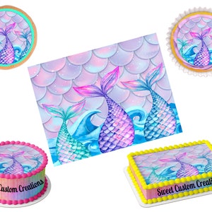 Mermaid Tails Edible Image Icing Frosting Sheet #1 Topper (70 Sizes) - Etsy