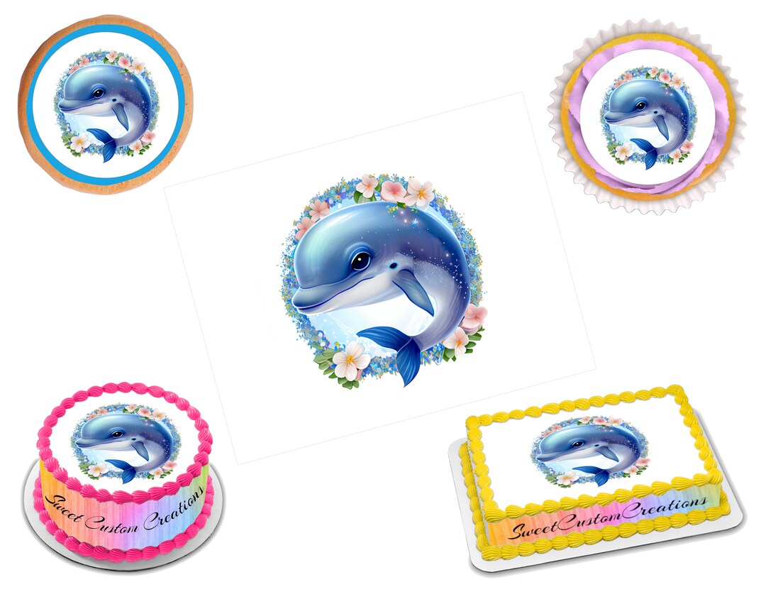 Dolphin Edible Image Icing Frosting Sheet #60 Topper (70 Sizes) - Etsy