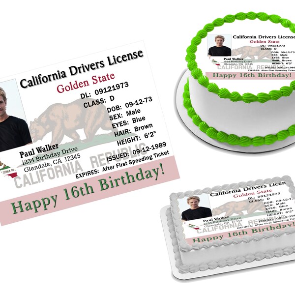 Drivers License Cake - Etsy