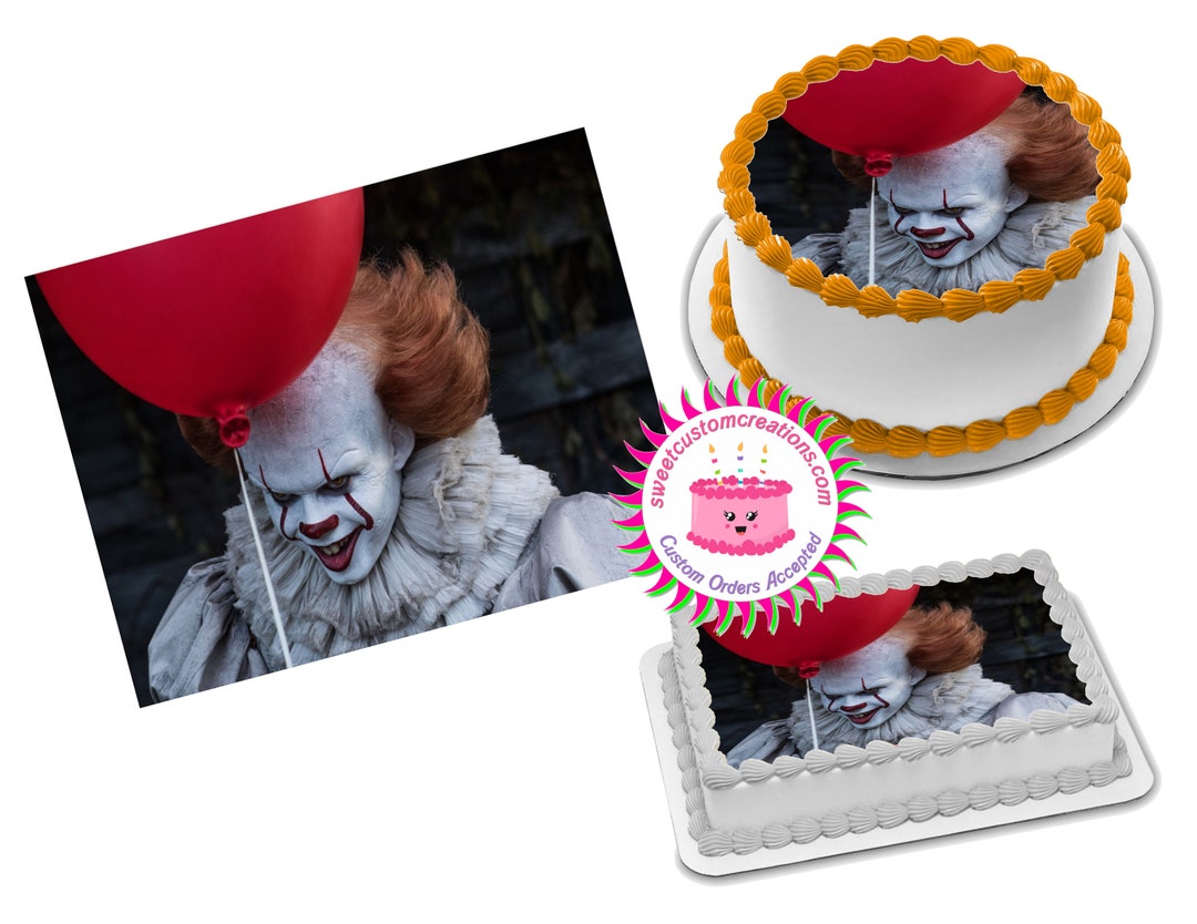 Clown Scary Edible Image Icing Frosting Sheet #PEN-1 Topper (70 Sizes ...