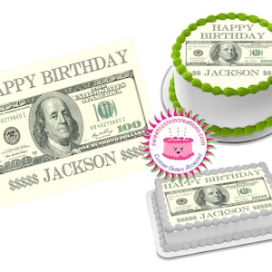 100 Dollar Bill Money Cash Edible Image Icing Frosting Sheet #ODB-1 ...