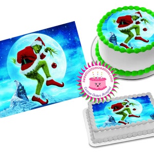 Edible Grinch Image Round Cake - Etsy