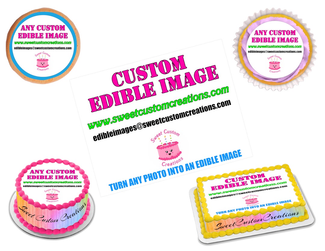 Custom Photo Edible Image Icing Frosting Sheet Topper (70 Sizes) - Etsy