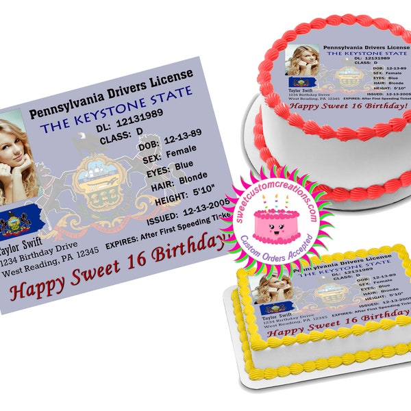 Drivers License Cake - Etsy
