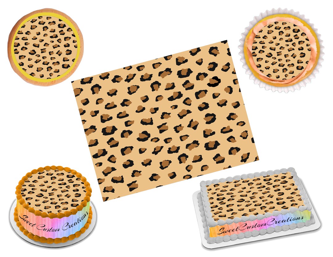 Leopard Print Edible Image Icing Frosting Sheet #LEP-2 Topper (70 Sizes ...