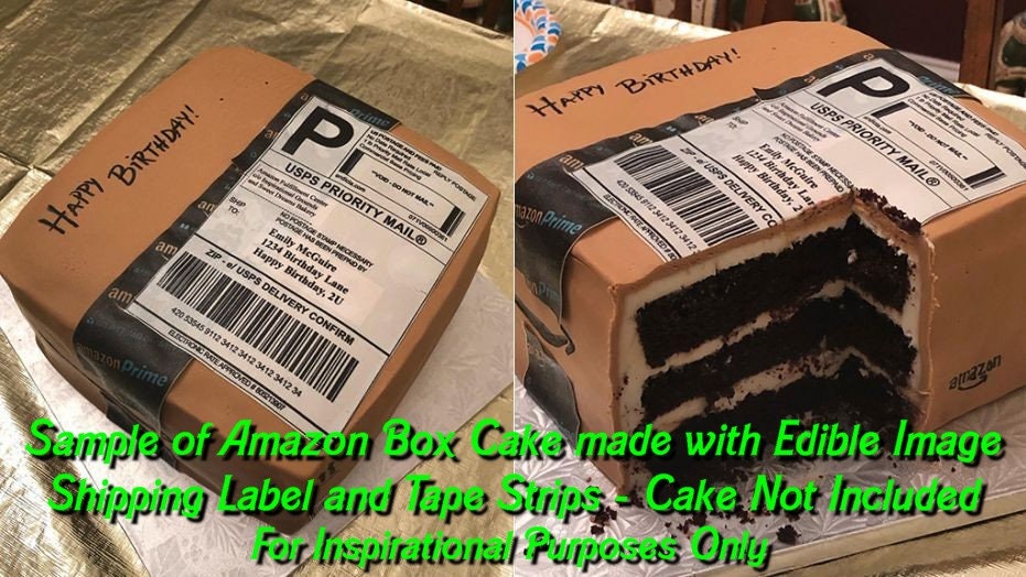 Amazon Prime Shipping Label and Strips Edible Image Icing - Etsy