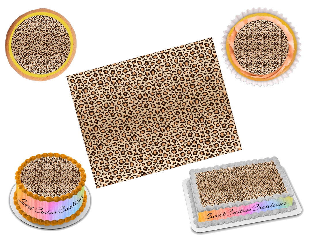Leopard Print Edible Image Icing Frosting Sheet #LEP-1 Topper (70 Sizes ...