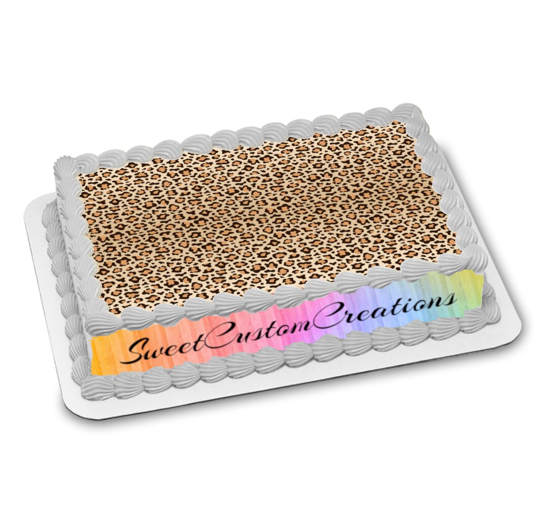 Leopard Print Edible Image Icing Frosting Sheet LEP-1 Topper 70 Sizes ...