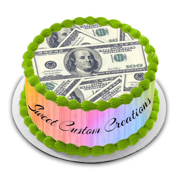100 Dollar Bill Cake Topper - Etsy