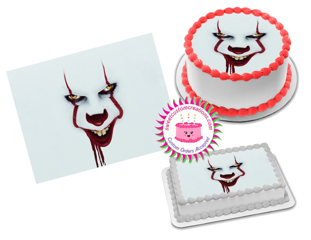 Clown Scary Edible Image Icing Frosting Sheet #PEN-13 Topper (70 Sizes ...