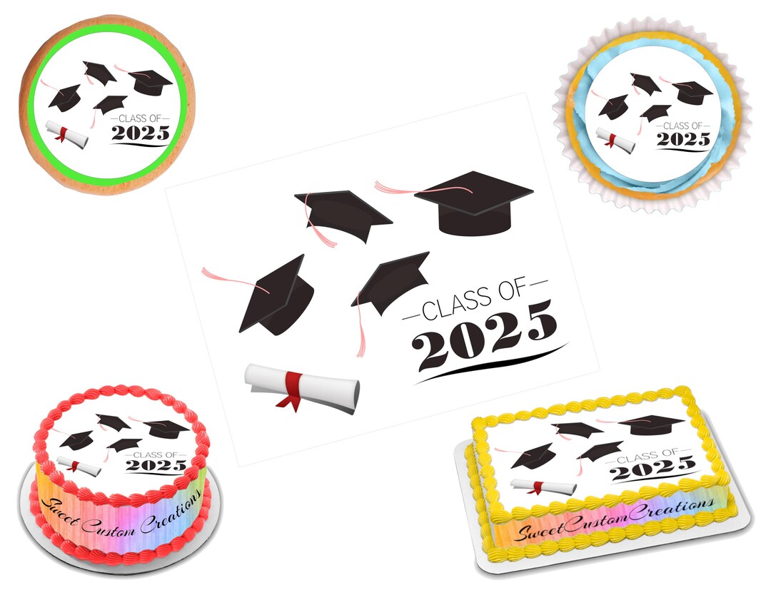 Graduation Edible Image Icing Frosting Sheet #5 Topper (70 Sizes) - Etsy