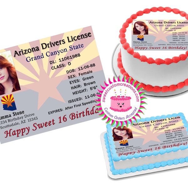 Drivers License Cake - Etsy