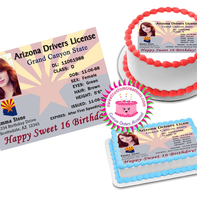 Drivers License Cake - Etsy