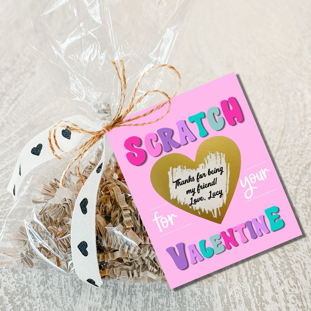 Scratch off Message Heart Valentine, Class Scratch off Valentine ...