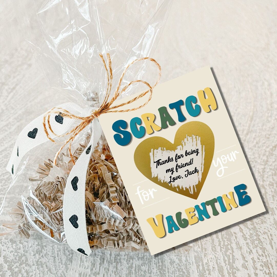 Scratch off Message Heart Valentine, Class Scratch off Valentine ...