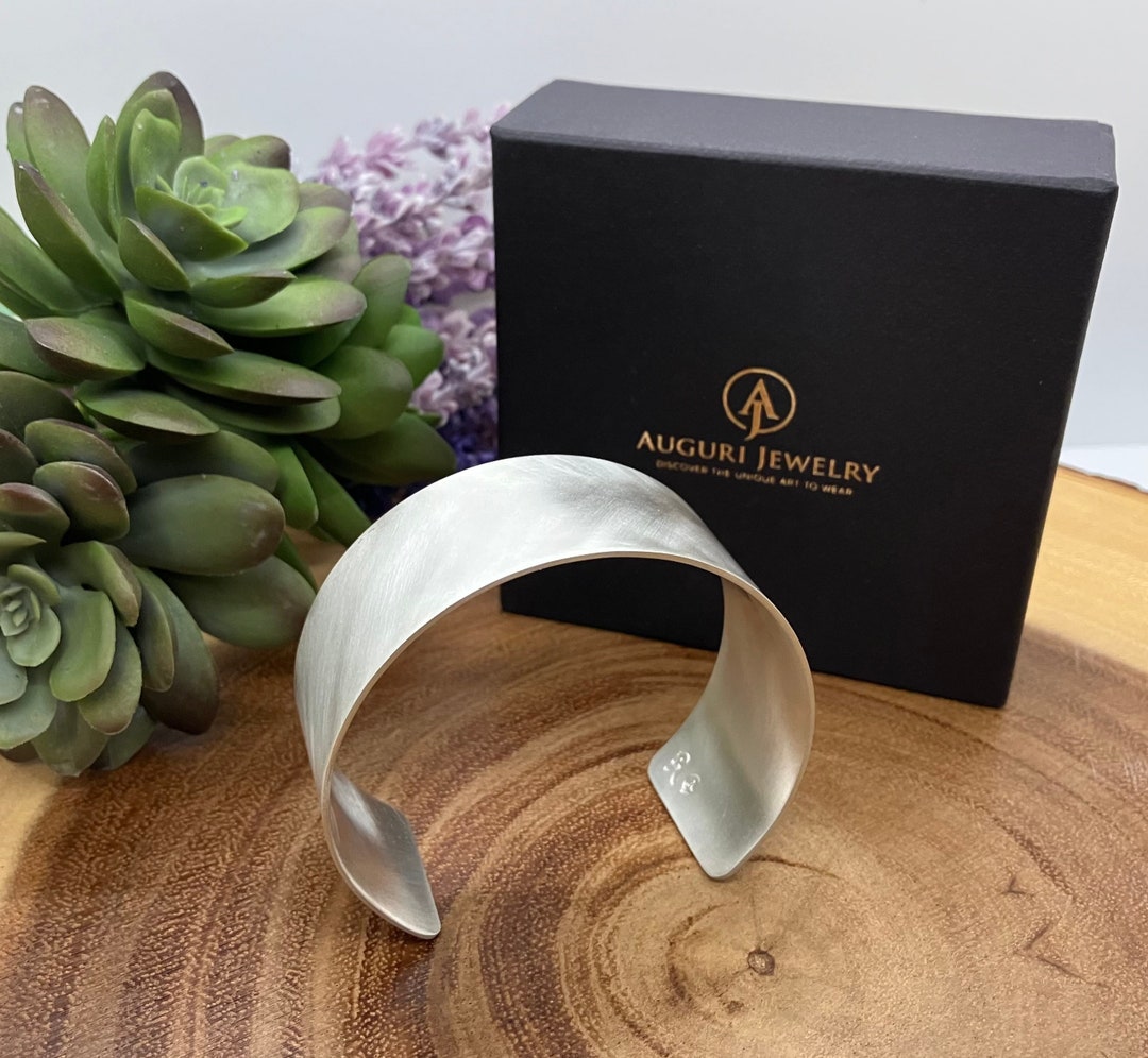 Hand Made Satin Finished Silver Cuff - Etsy