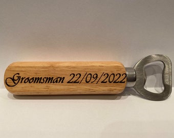 Bamboo Bottle Opener - Etsy