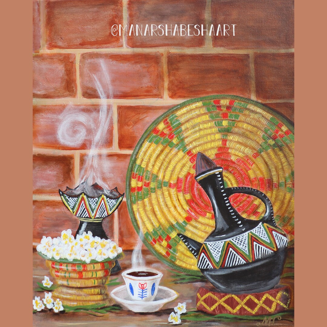 DIGITAL - Jebena - Brick Wall - Habesha Style Painting - Download ...