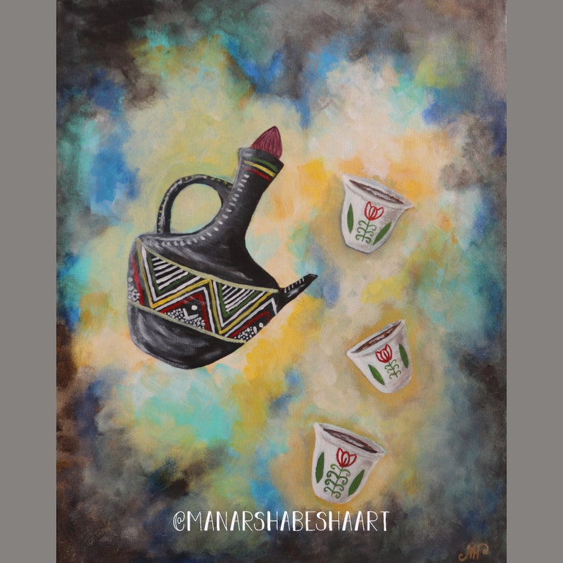 DIGITAL - Jabena - Smokey Background - Habesha Style Painting ...