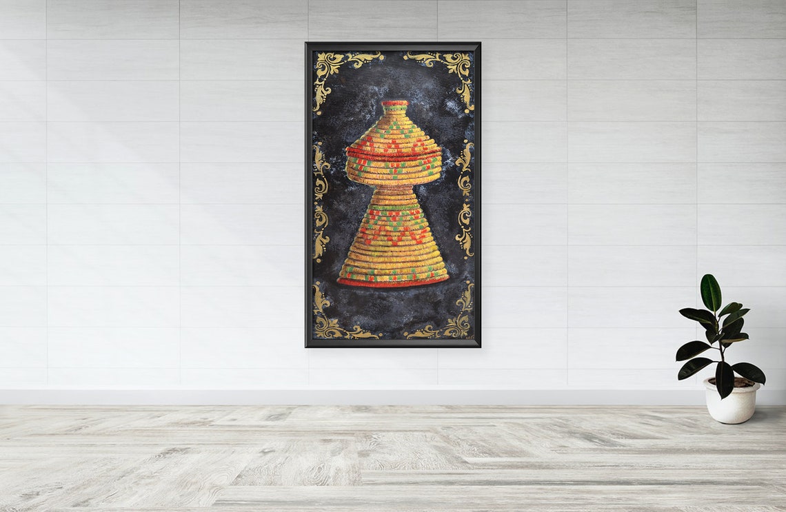 DIGITAL - Habesha Decor - Black - Habesha Style Painting - Home Decor ...