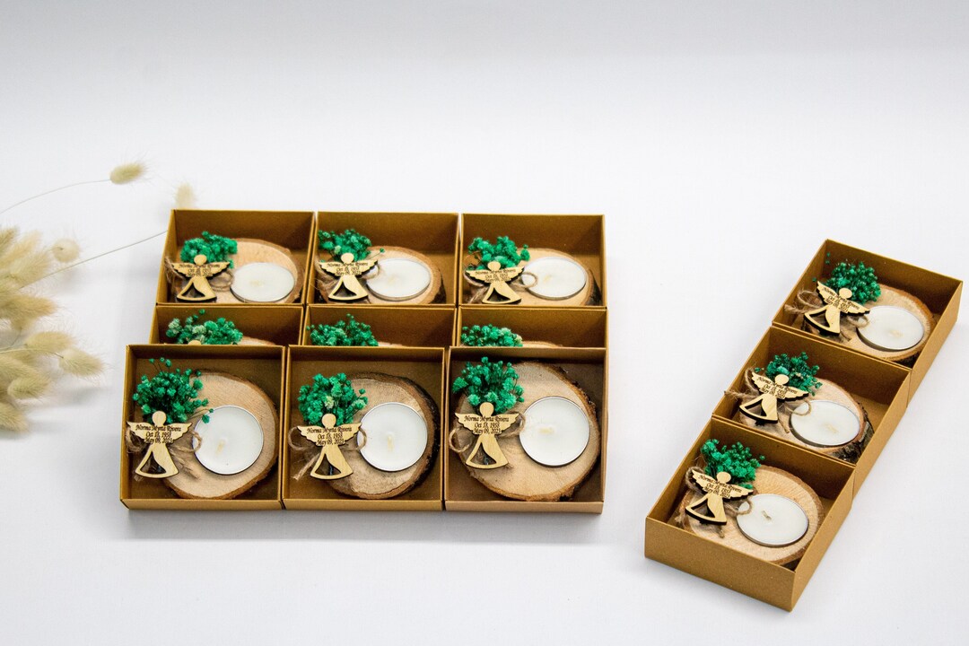 Funeral Favors | Personalized Funeral Favors Candles With Tag ...