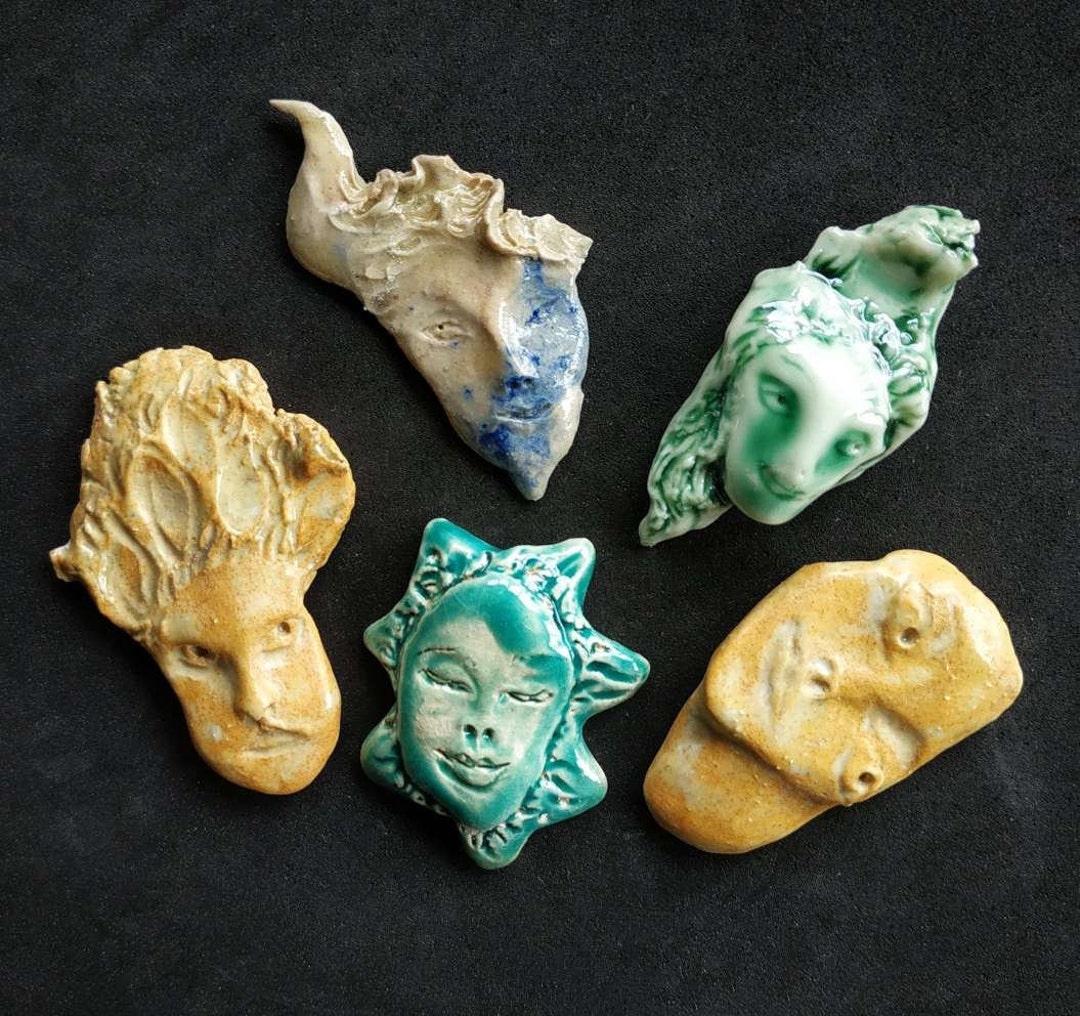 One of a Kind Female Face Ceramic Tiles - Etsy
