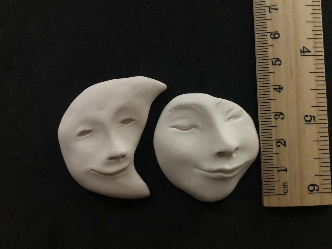 Small Ceramic Moonface, Crescent, Half Moon With Face - Etsy
