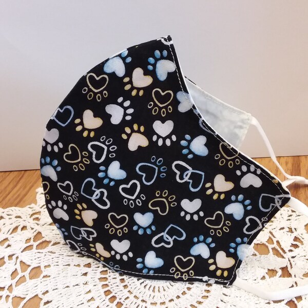 Paw Print Face Mask - Etsy