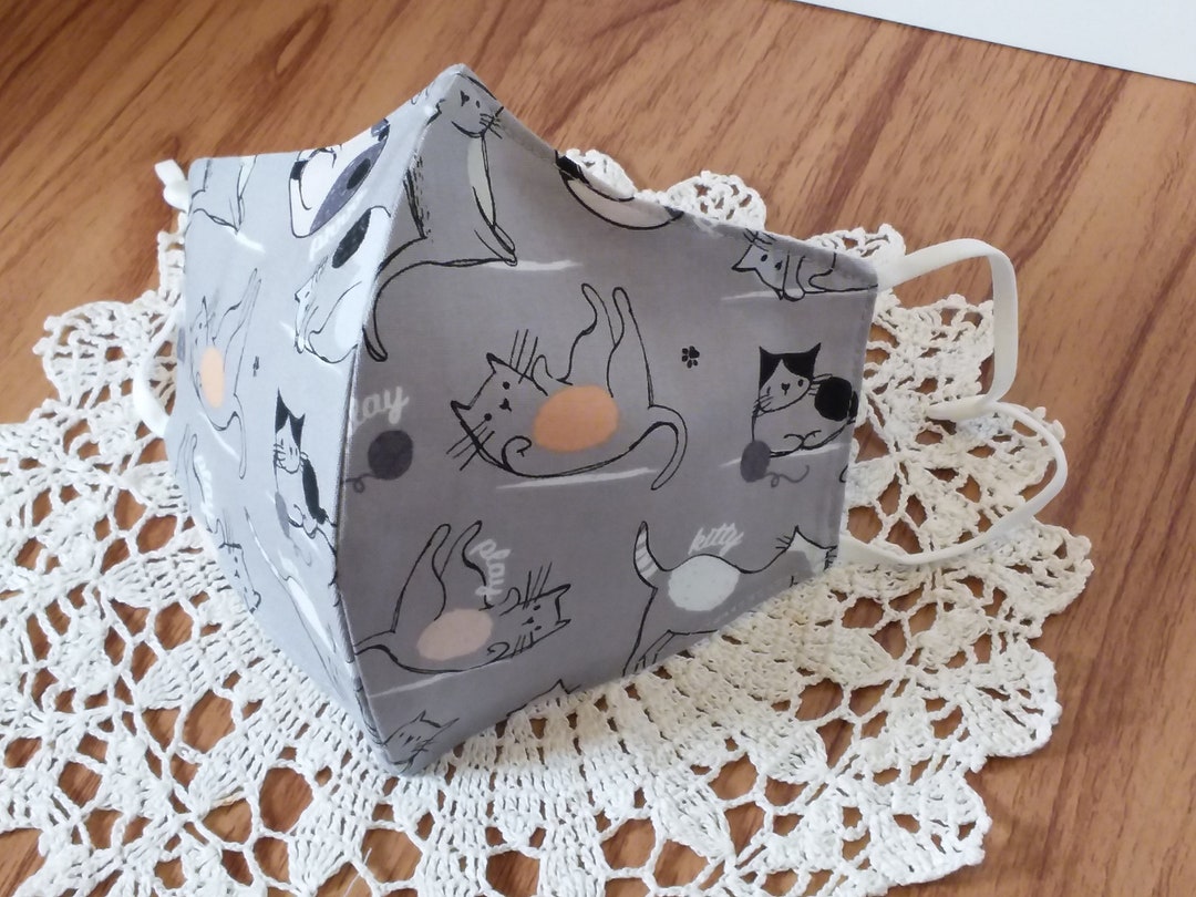 Face Mask, Adult Mask, Cat Print Fabric Mask, Washable Mask, Reusable ...