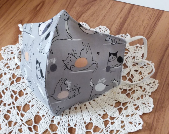 Face Mask, Adult Mask, Cat Print Fabric Mask, Washable Mask, Reusable ...