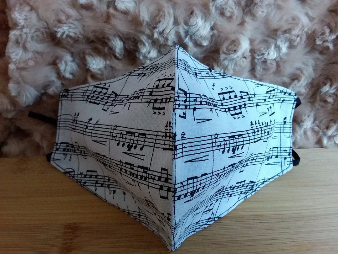 Face Mask, Adult Mask, Music Notes, Regular Size Mask, Washable Mask ...
