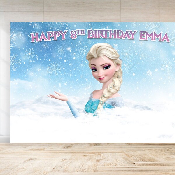 Elsa Birthday Banner - Etsy