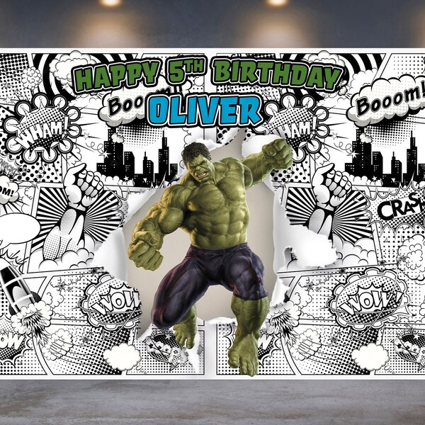 Hulk Birthday Banner - Etsy