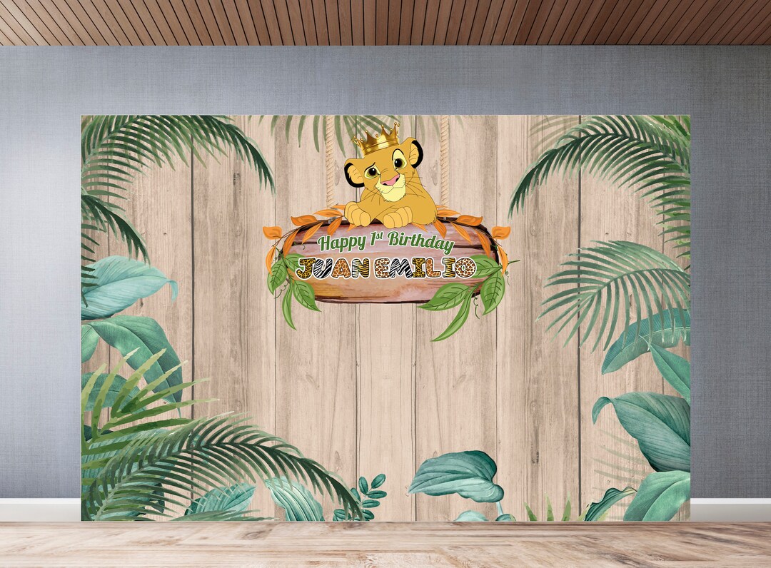 Simba Birthday Backdropsimba Birthday Bannersimba - Etsy