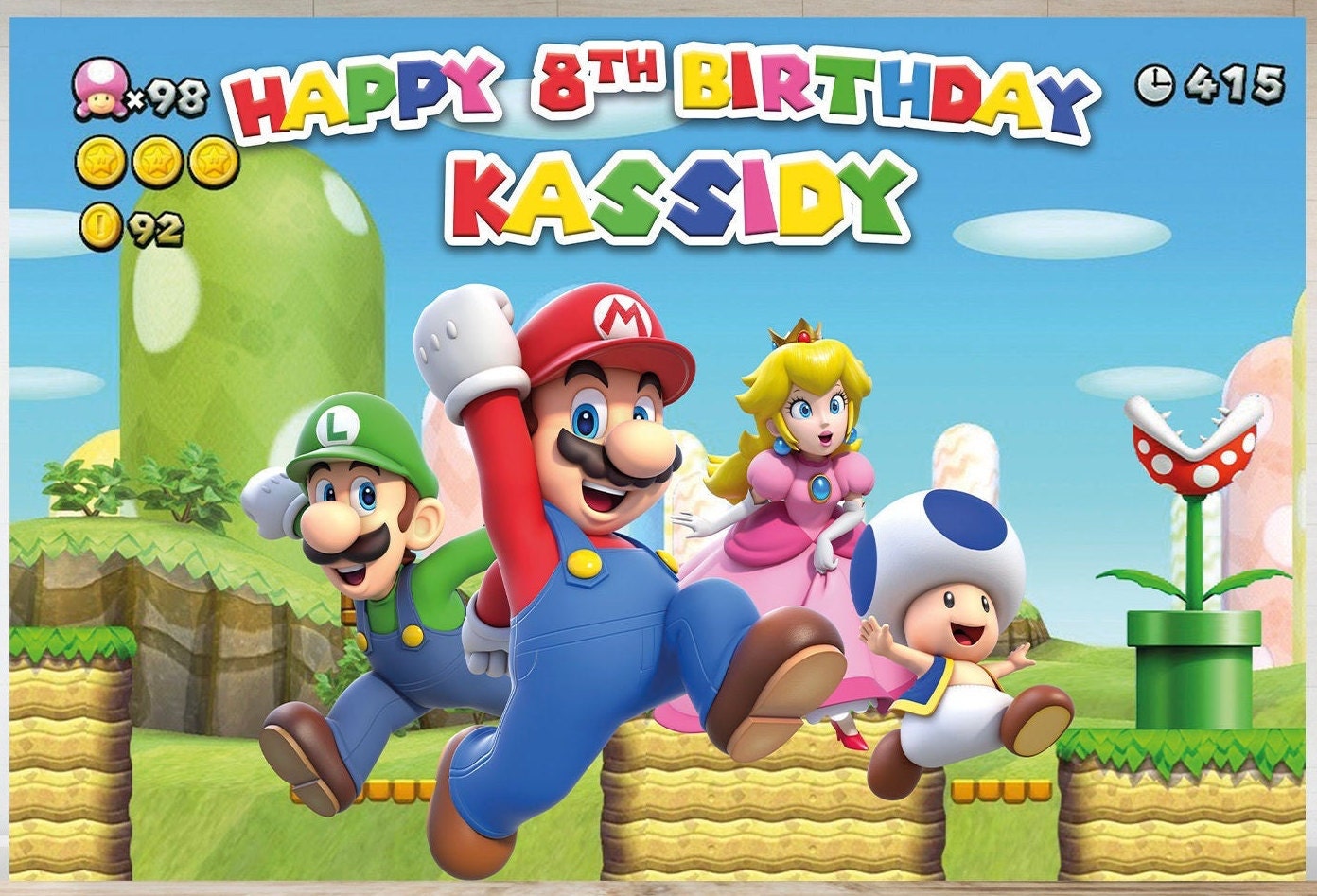 Super Mario Birthday Background