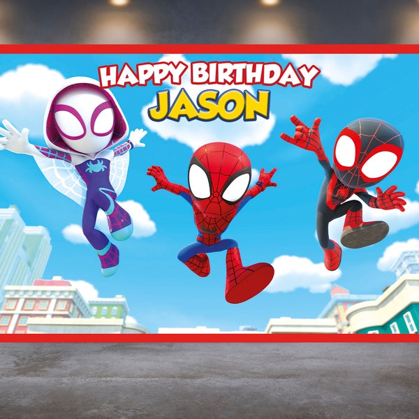 Spidey Friends Birthday Sign - Etsy