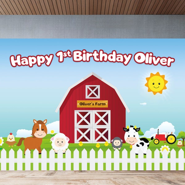 Farm Birthday Banner - Etsy
