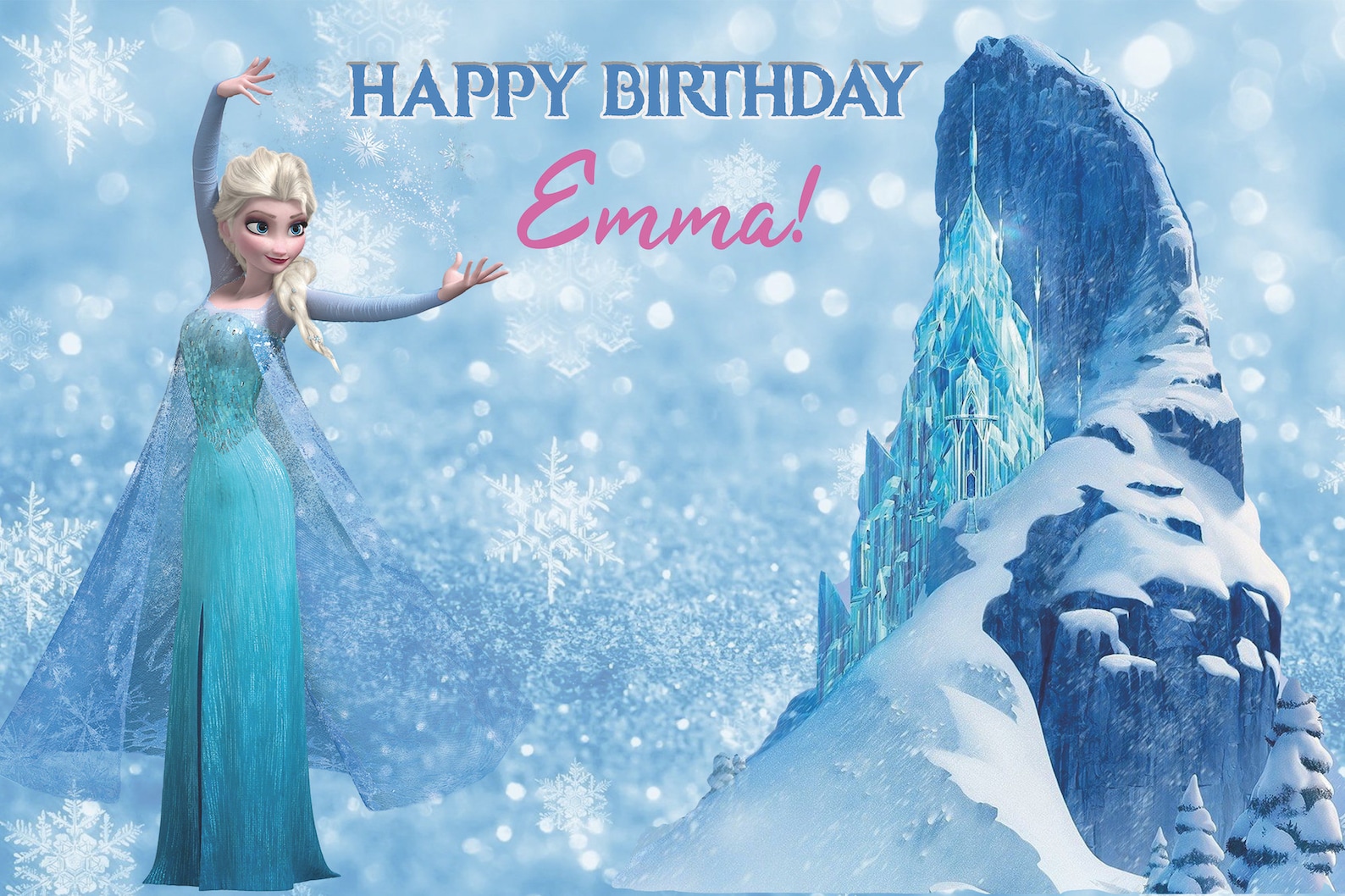 Elsa Geburtstag Kulisse Frozen Birthday Banner Elsa - Etsy.de