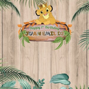 Simba Birthday Backdropsimba Birthday Bannersimba - Etsy